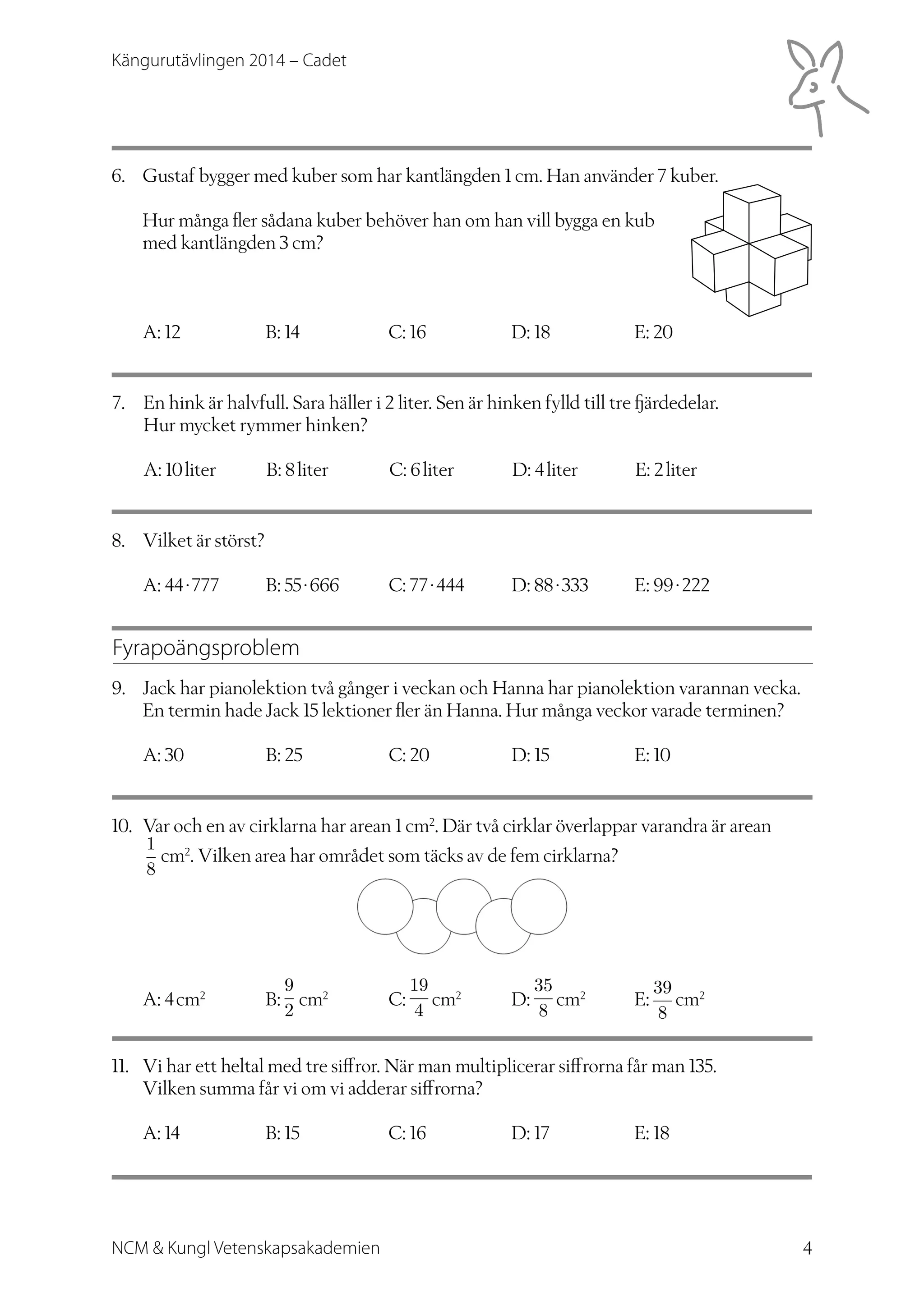Cadetproblem 2014 Pdf
