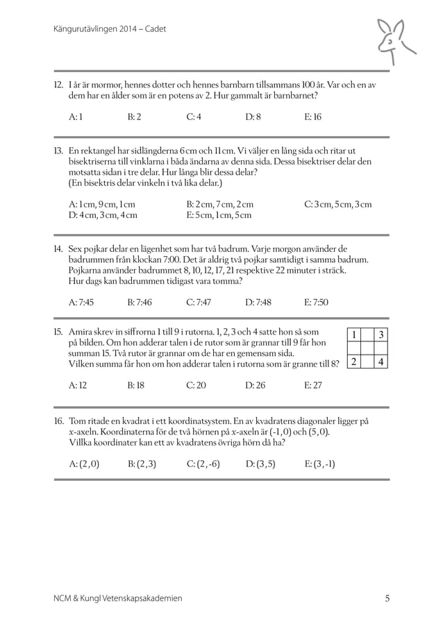 Cadetproblem 2014 Pdf