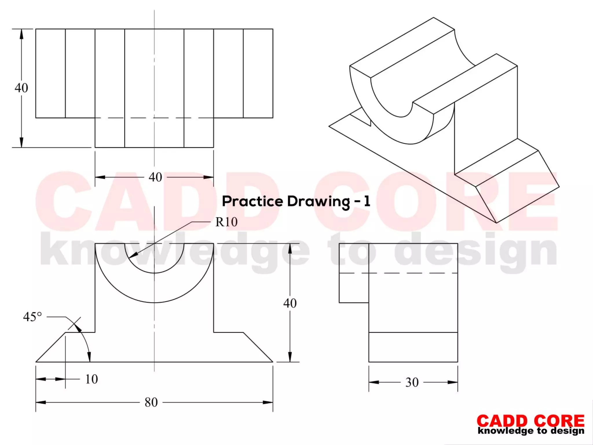 CAD Exercise Drawing | PDF