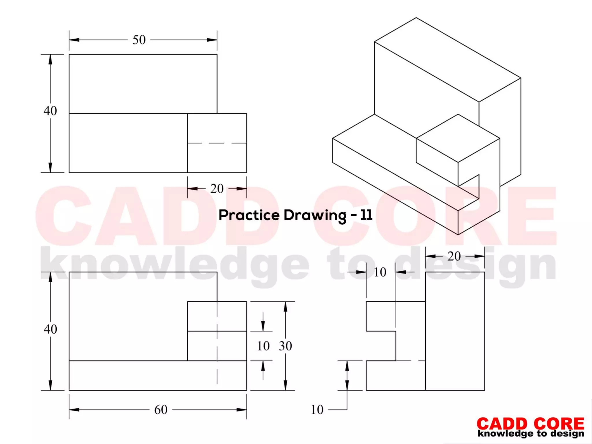 CAD Exercise Drawing | PDF