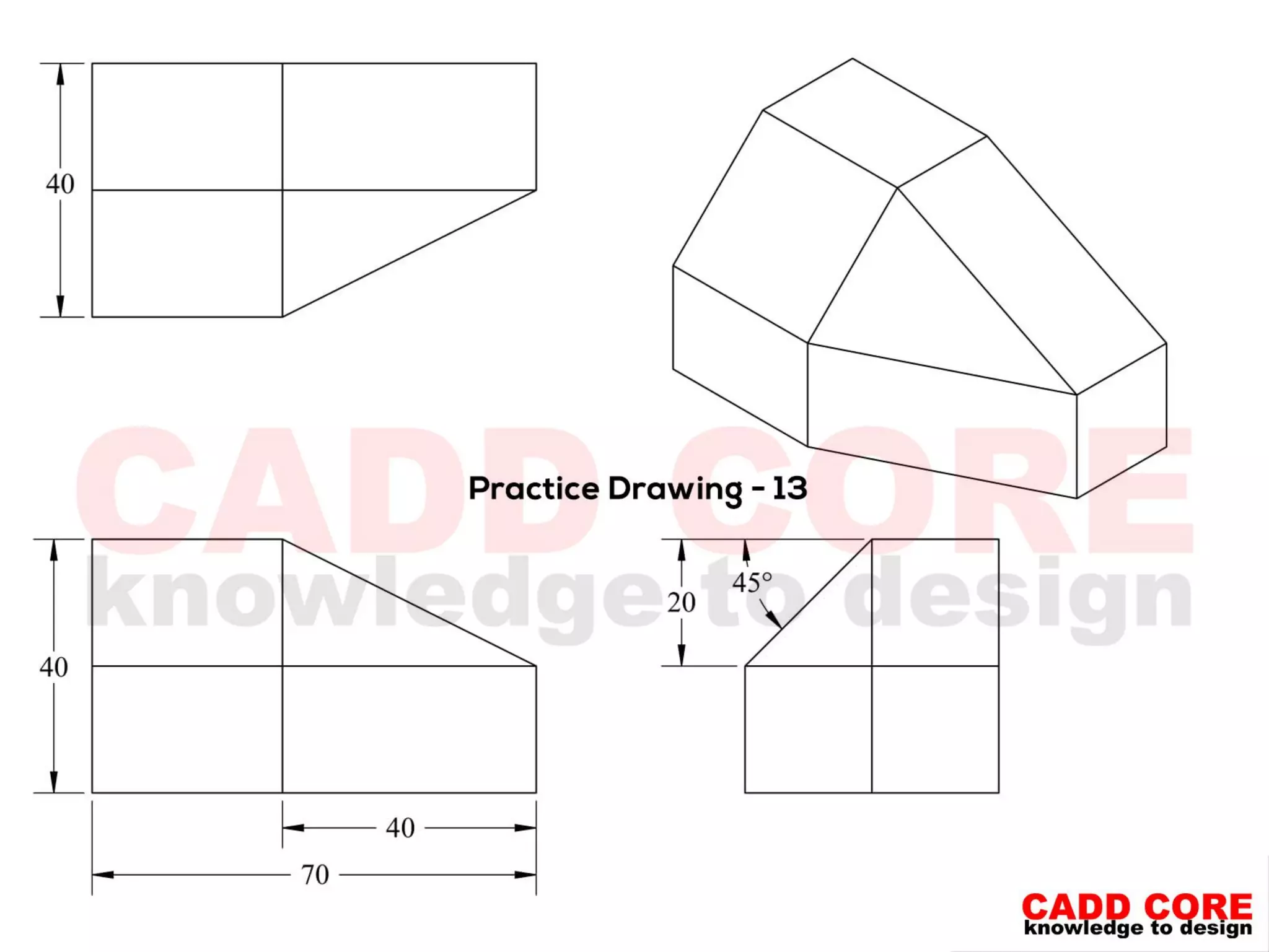 CAD Exercise Drawing | PDF