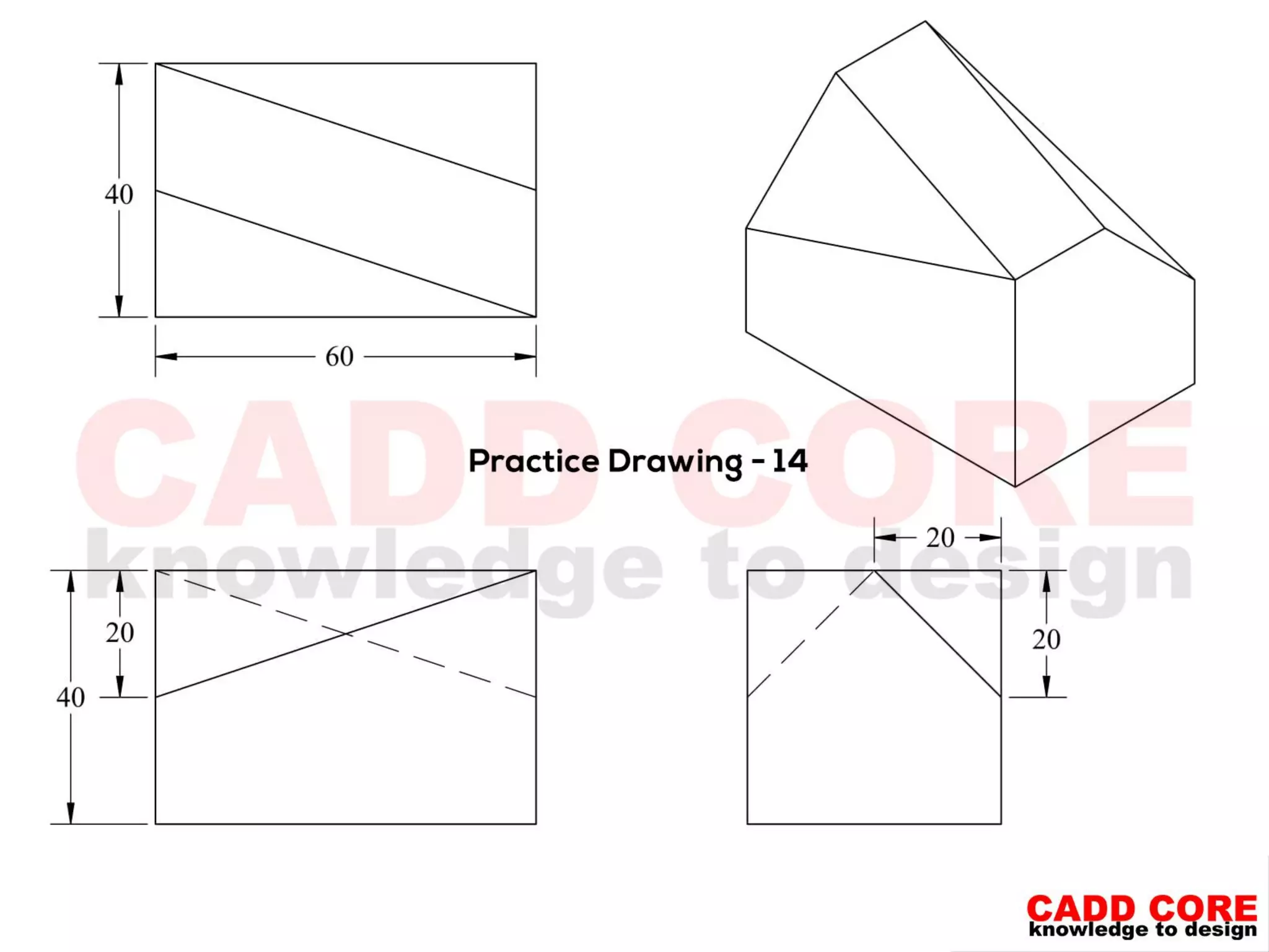 CAD Exercise Drawing | PDF