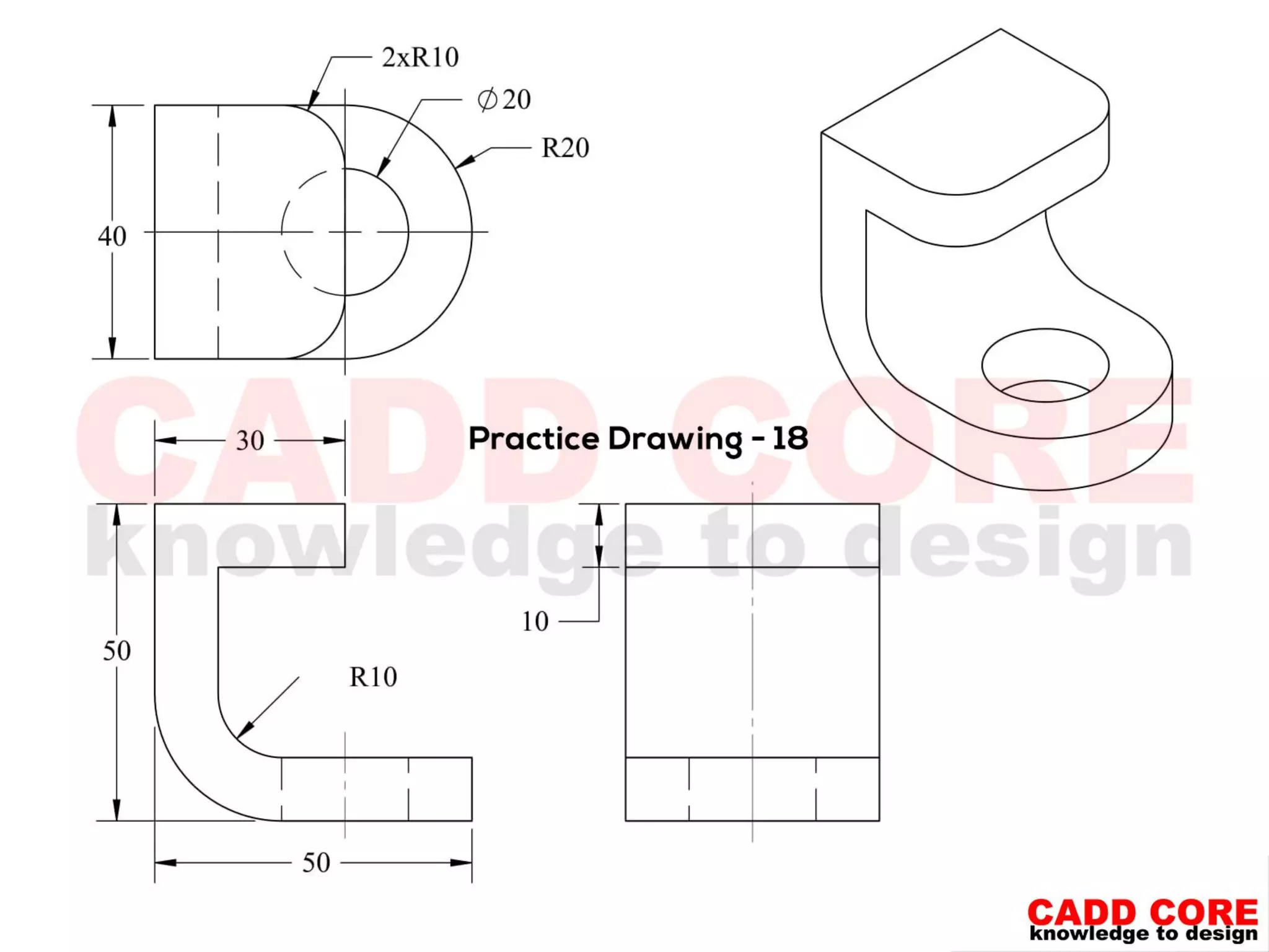 CAD Exercise Drawing | PDF