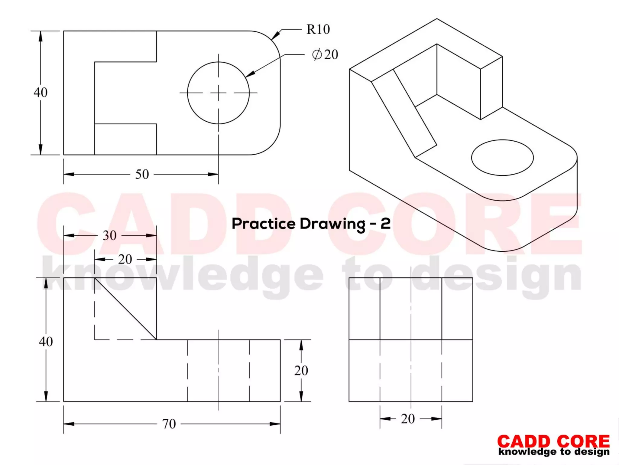 CAD Exercise Drawing | PDF