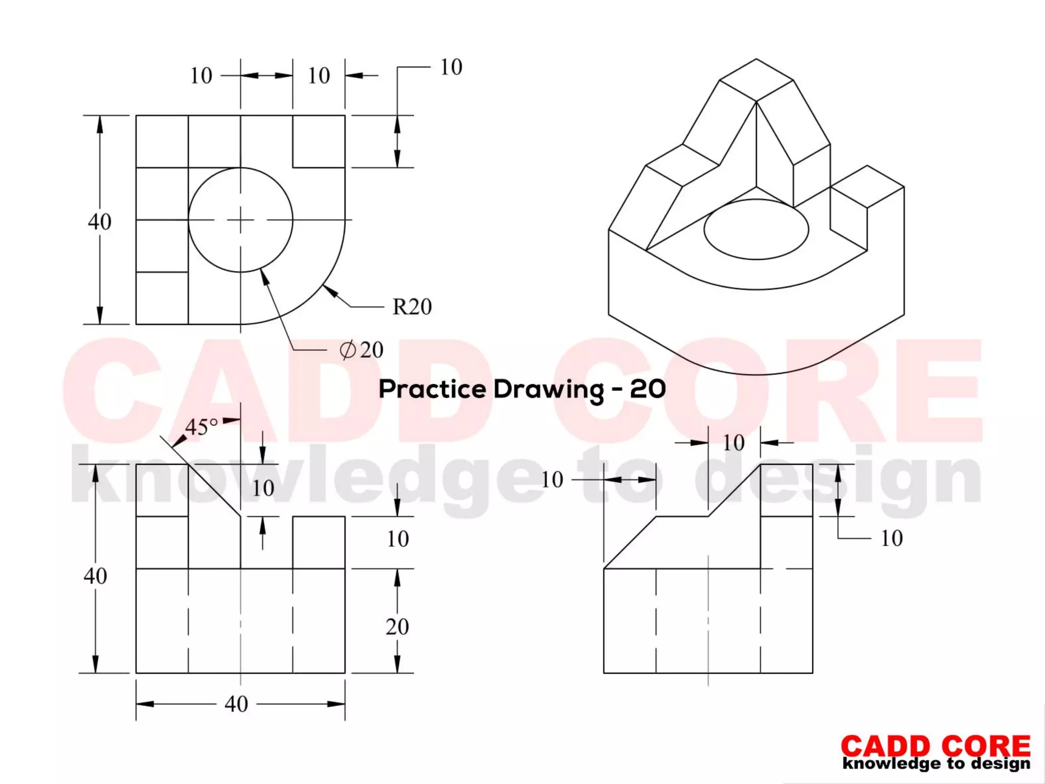 CAD Exercise Drawing | PDF