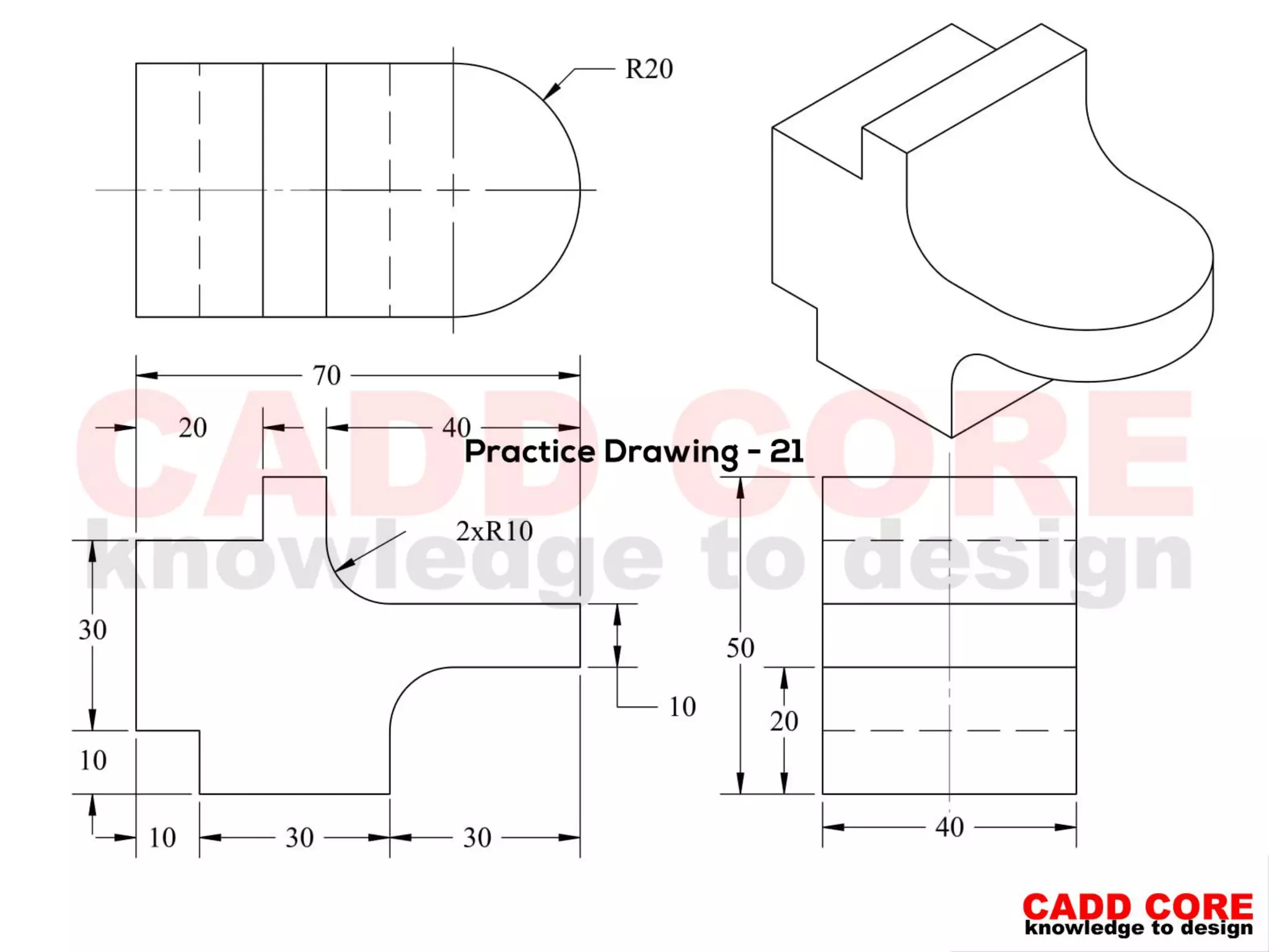 CAD Exercise Drawing | PDF