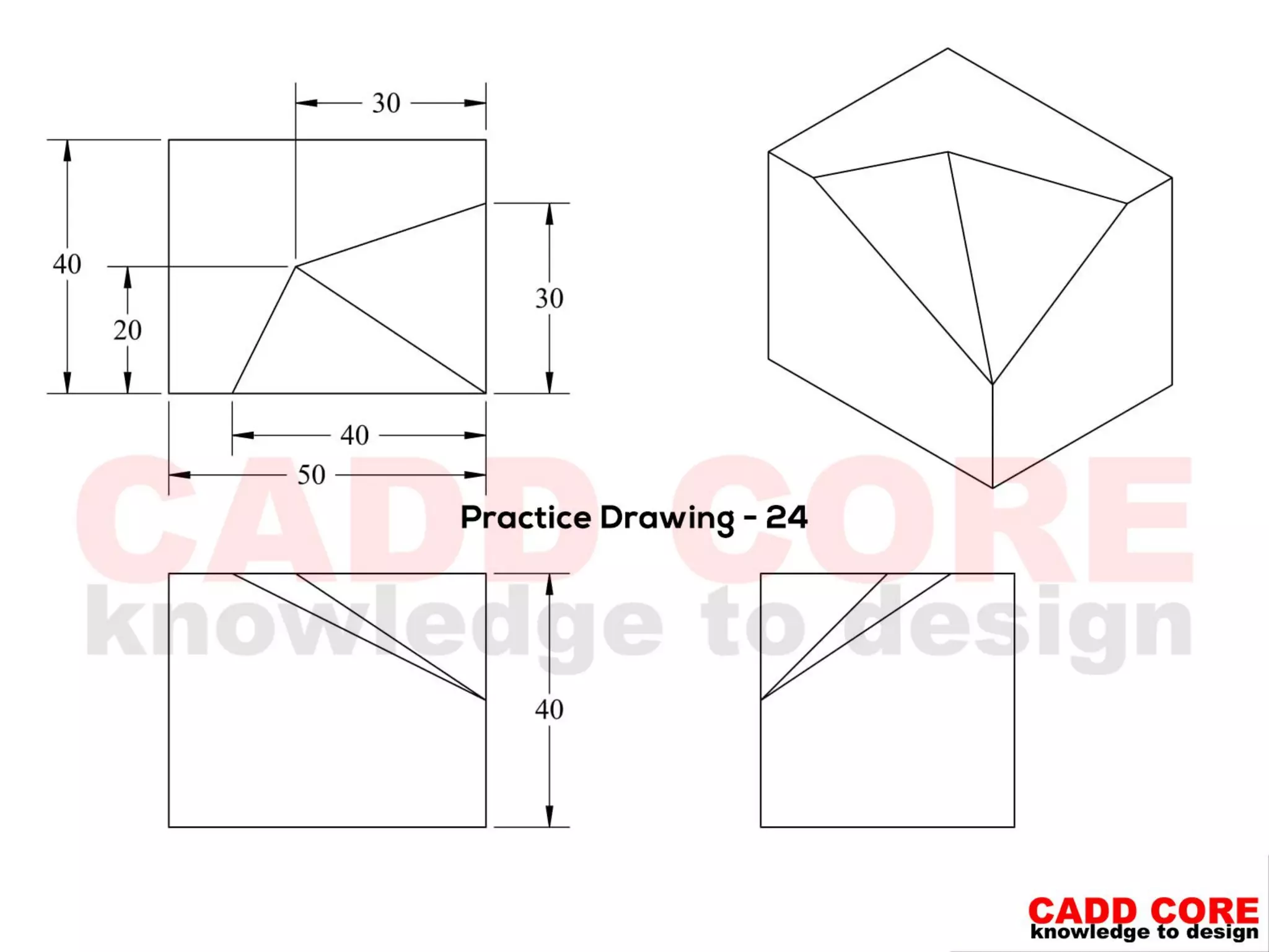 CAD Exercise Drawing | PDF