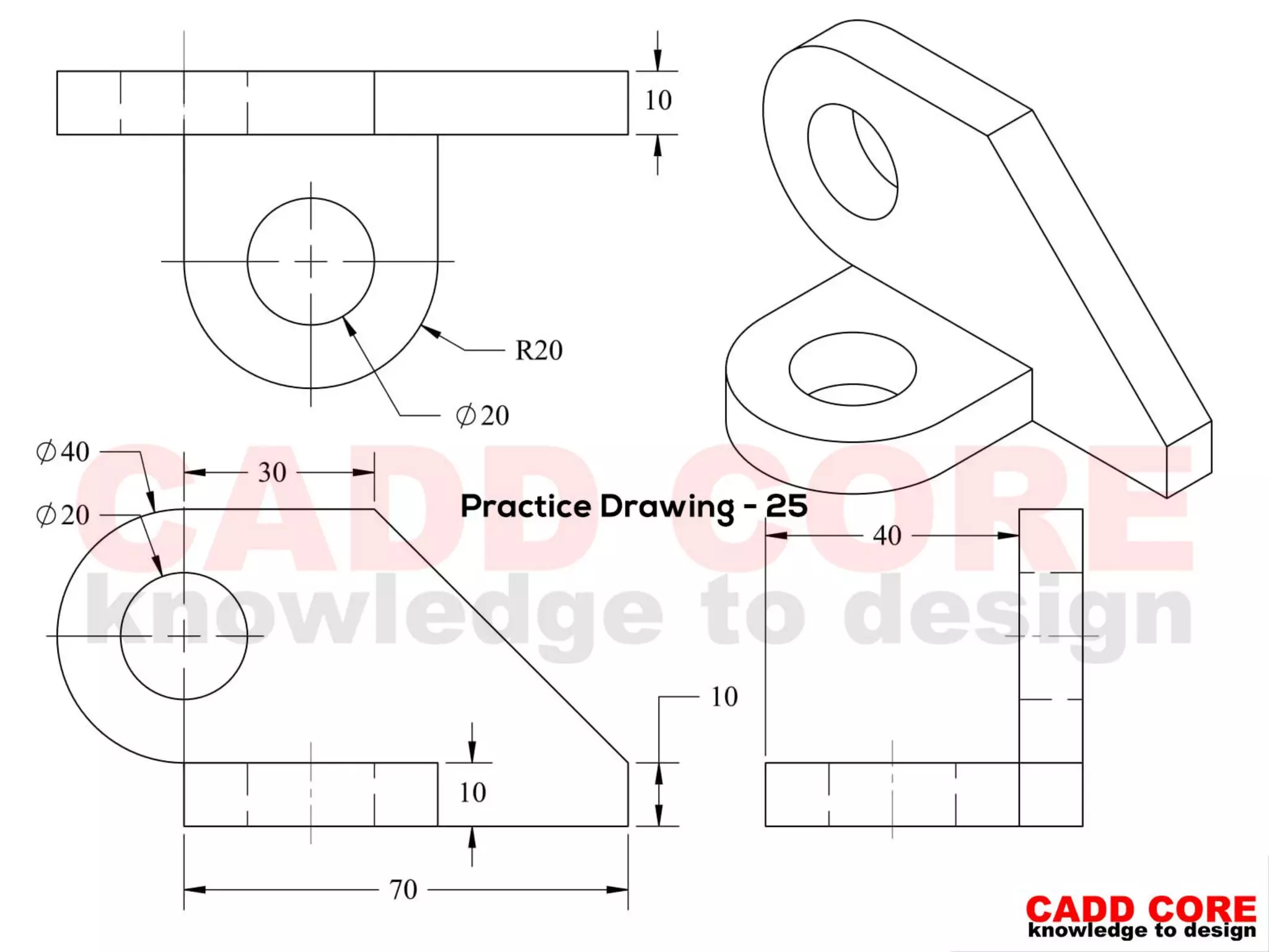 CAD Exercise Drawing | PDF