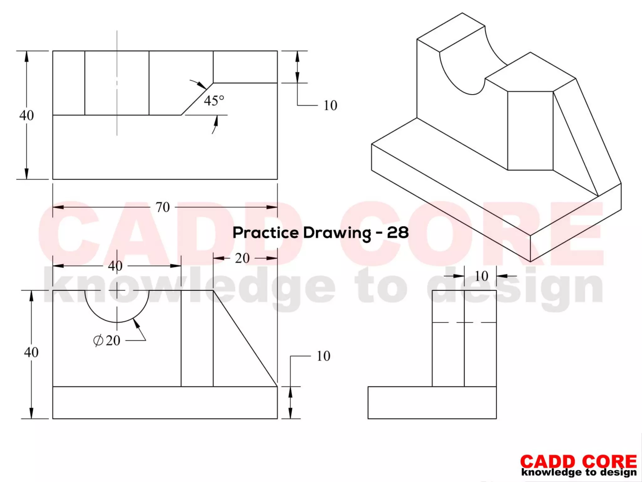 CAD Exercise Drawing | PDF