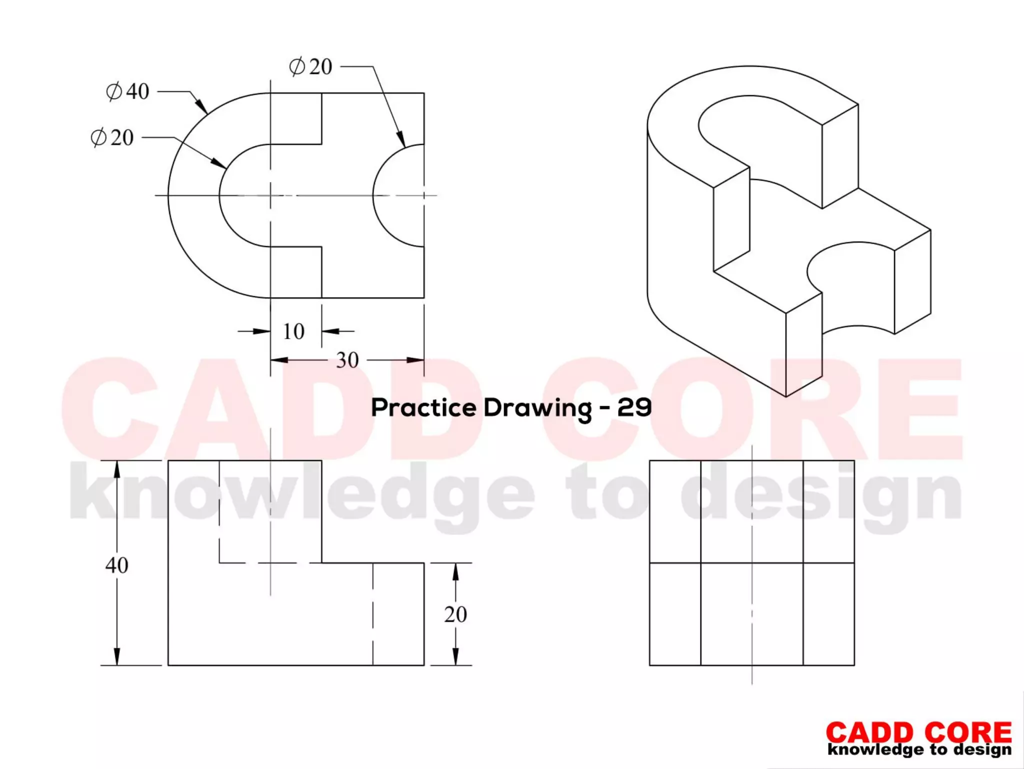 CAD Exercise Drawing | PDF