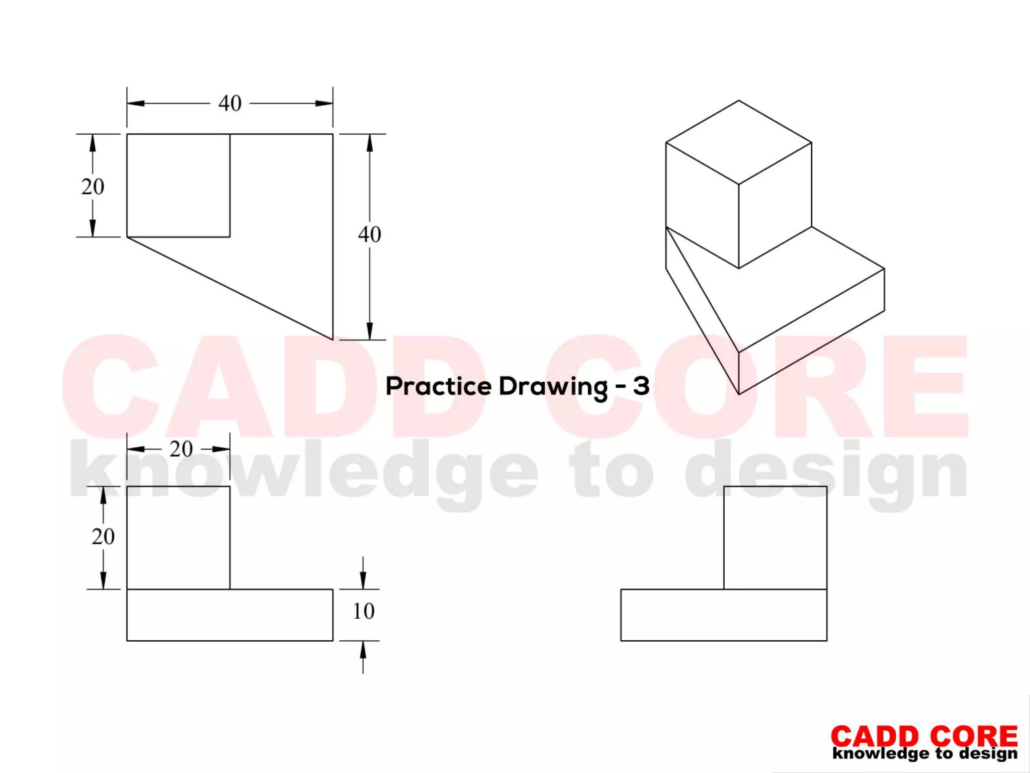 CAD Exercise Drawing | PDF
