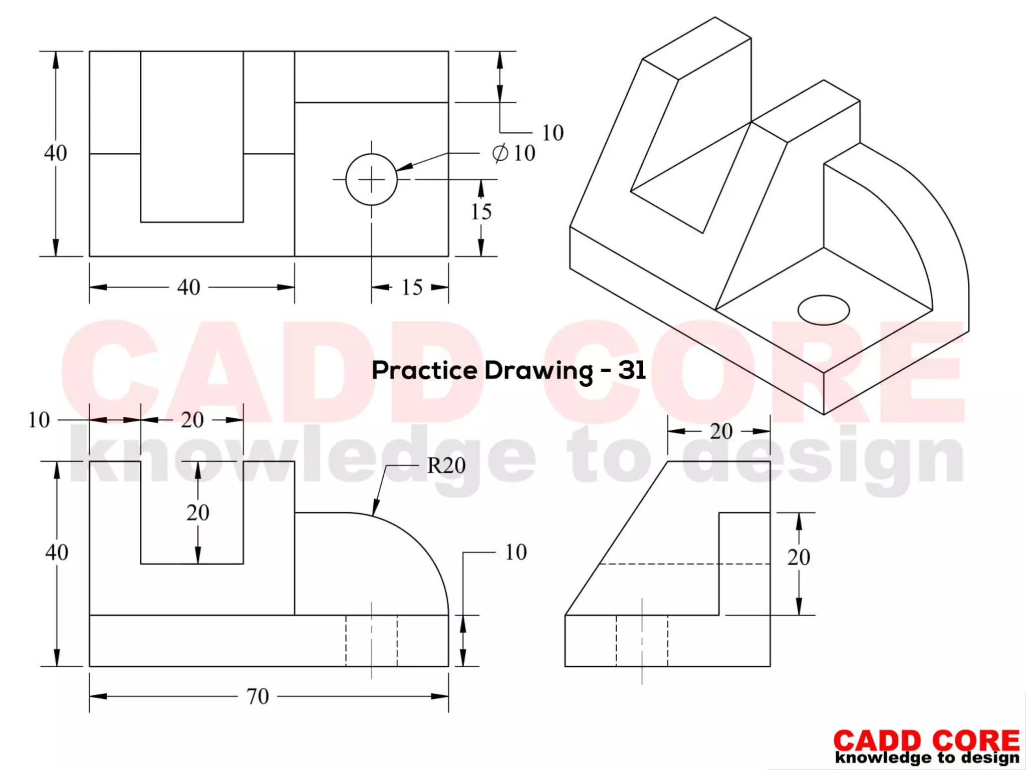 CAD Exercise Drawing | PDF