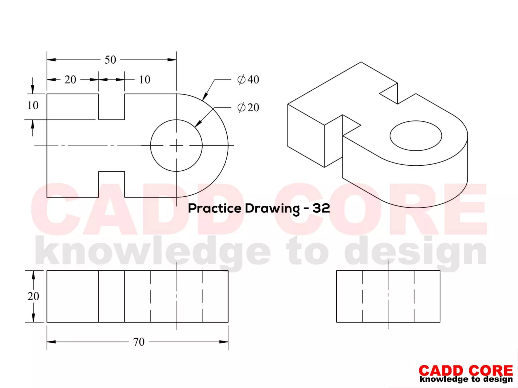 CAD Exercise Drawing | PDF