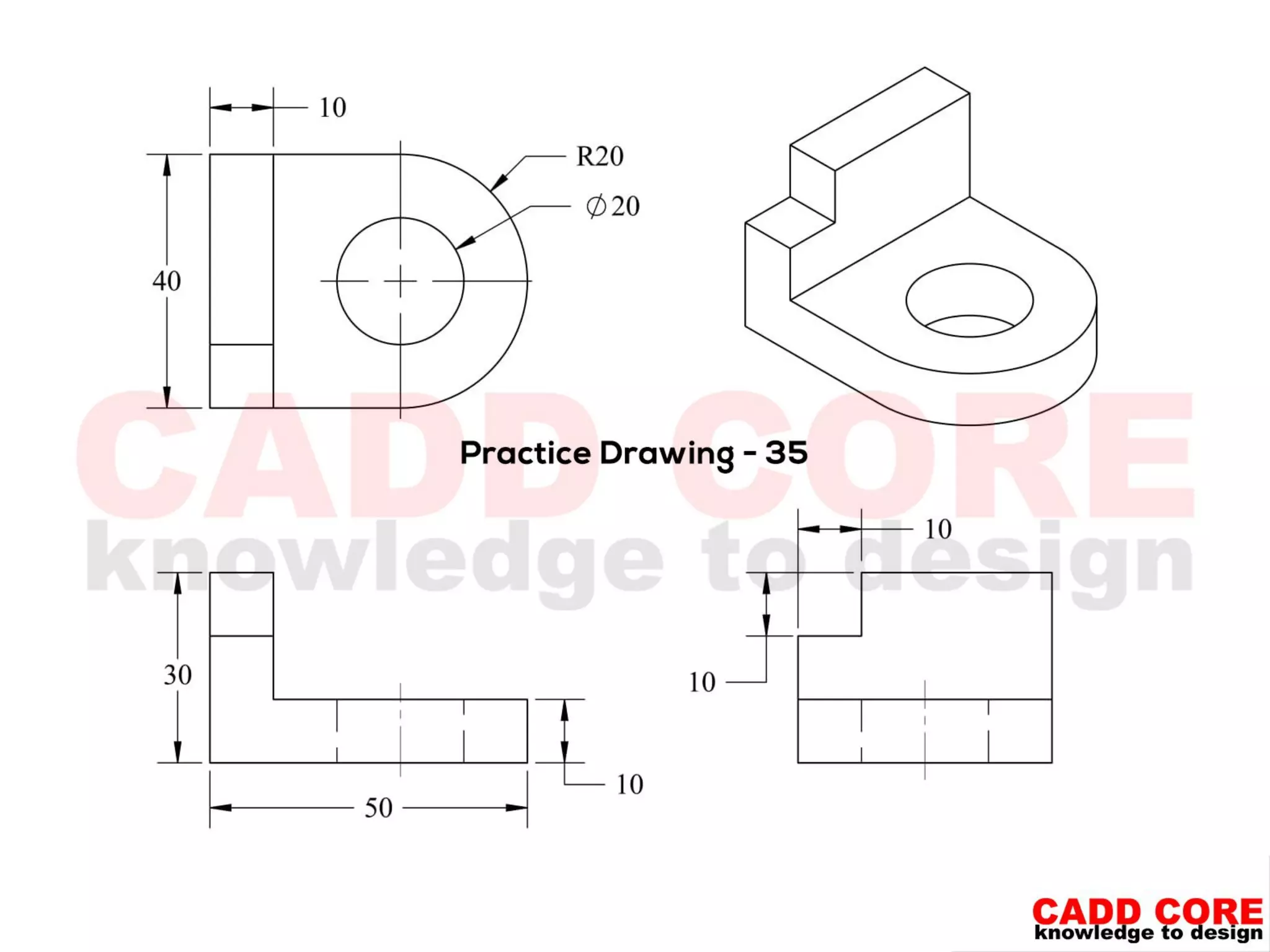 CAD Exercise Drawing | PDF