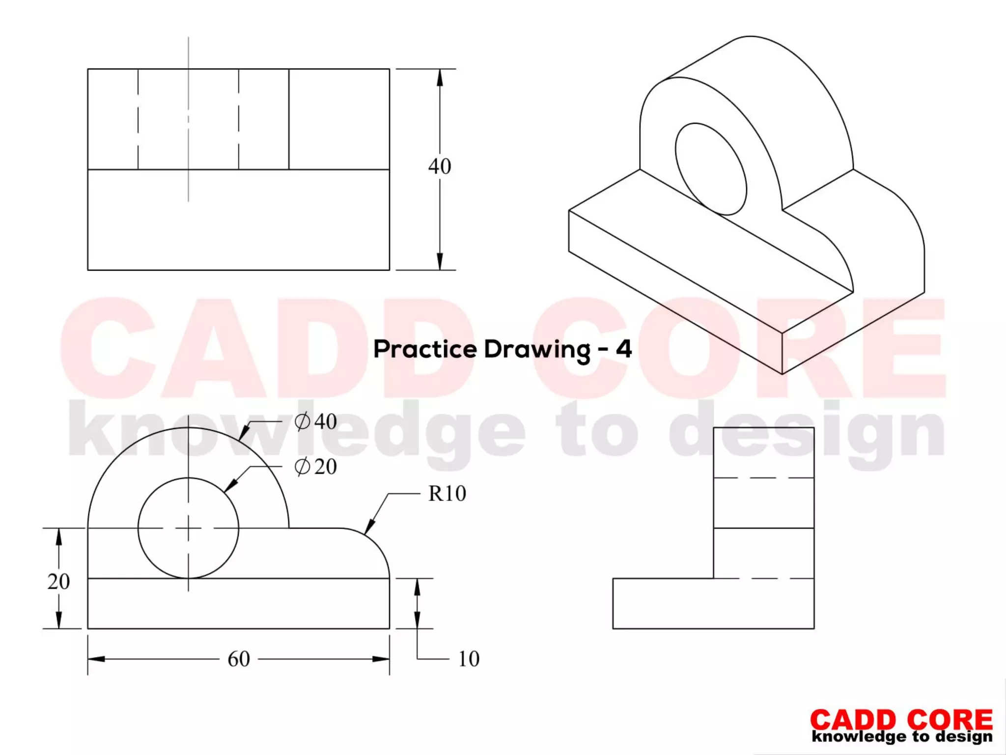 CAD Exercise Drawing | PDF