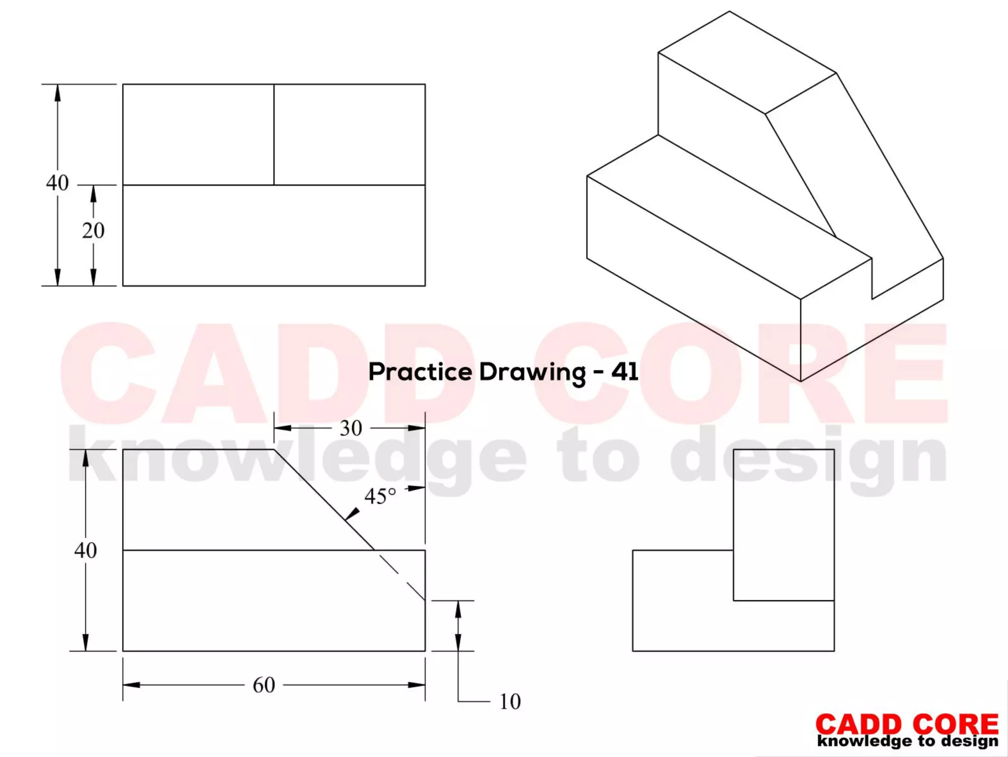 CAD Exercise Drawing | PDF