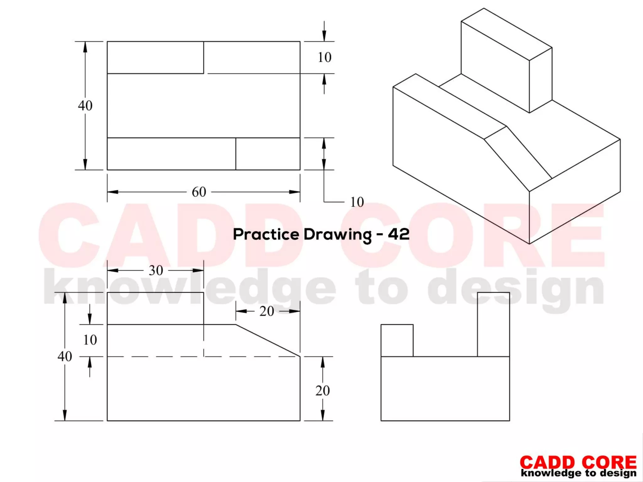 CAD Exercise Drawing | PDF