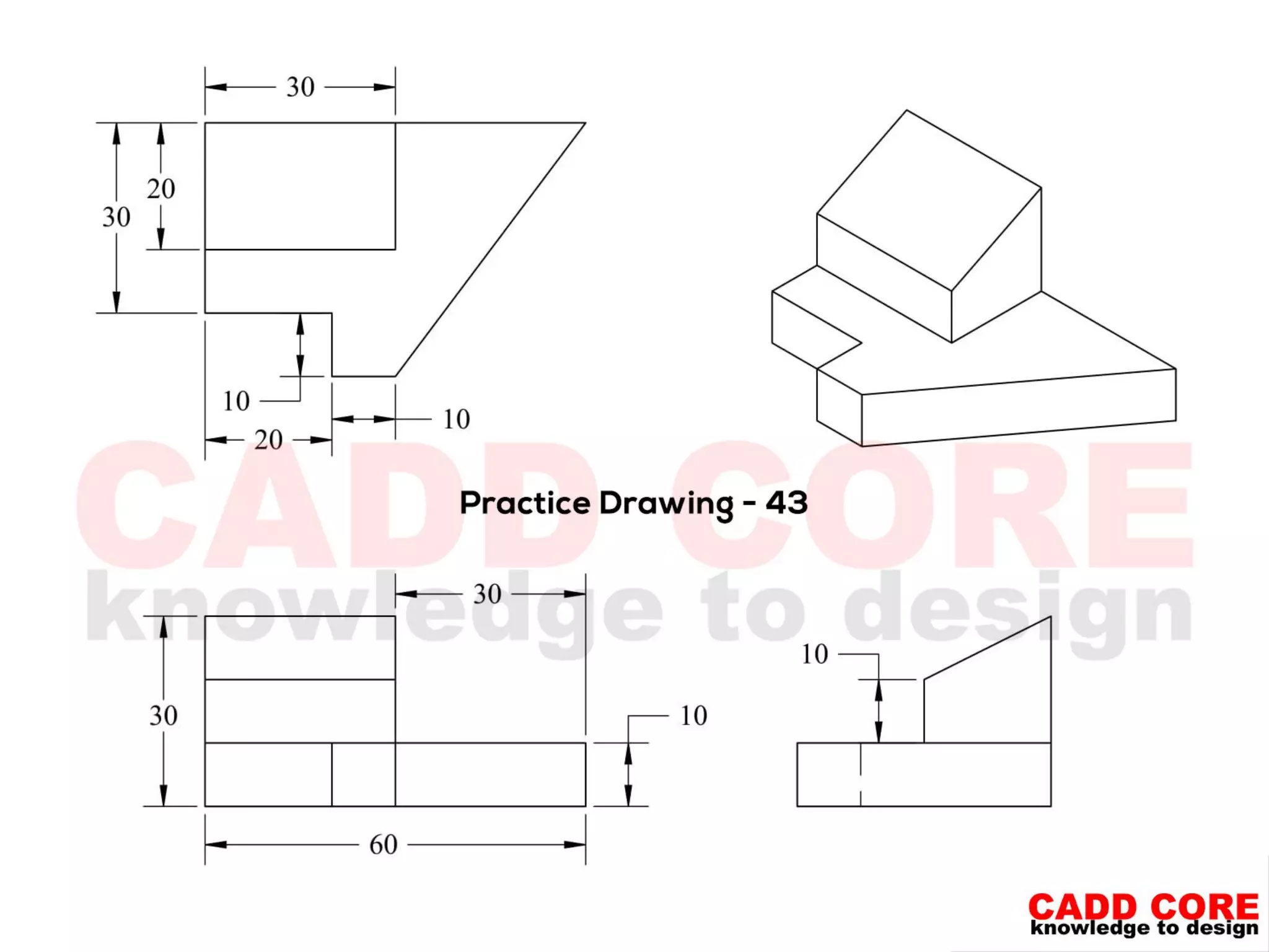CAD Exercise Drawing | PDF