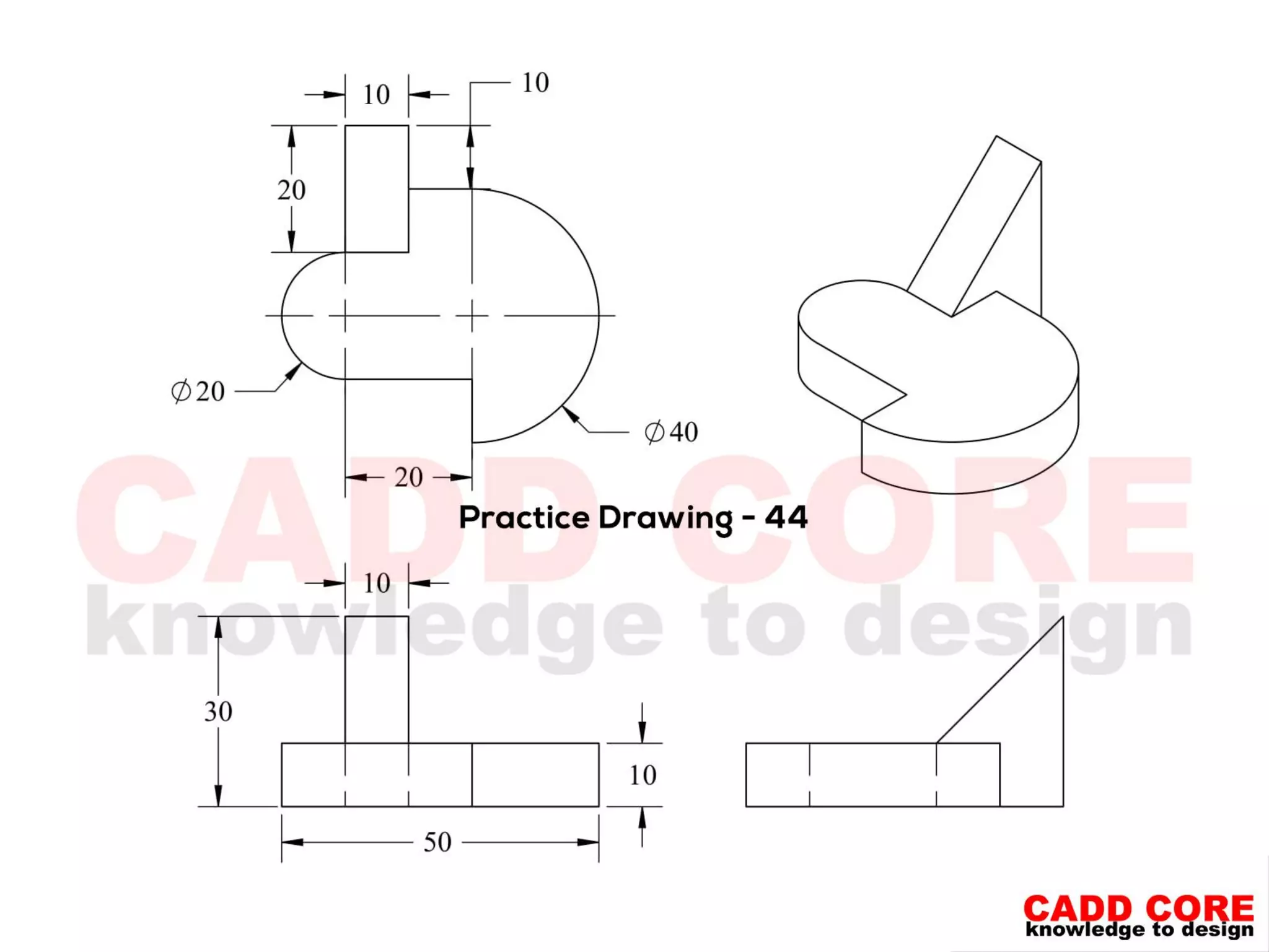 CAD Exercise Drawing | PDF