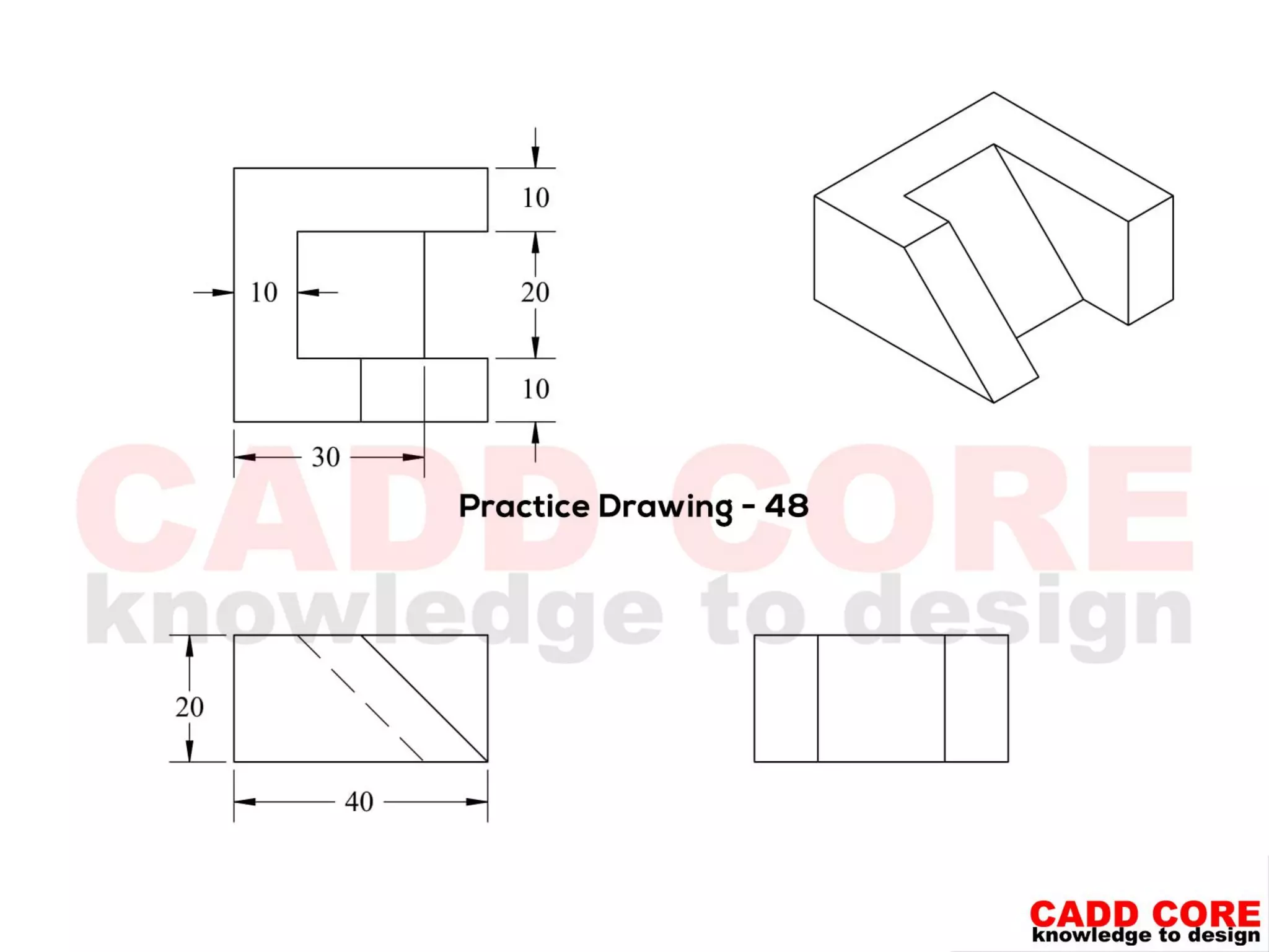 CAD Exercise Drawing | PDF