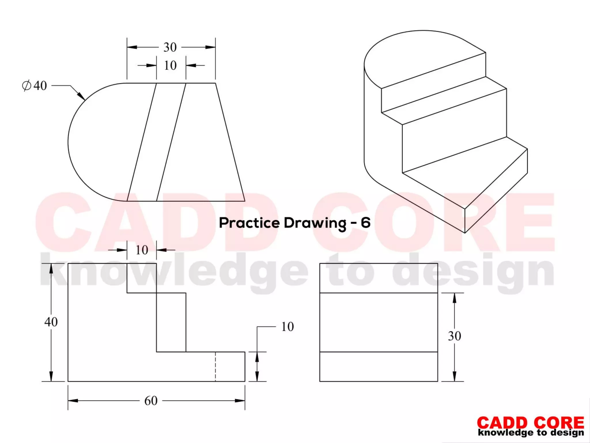 CAD Exercise Drawing | PDF
