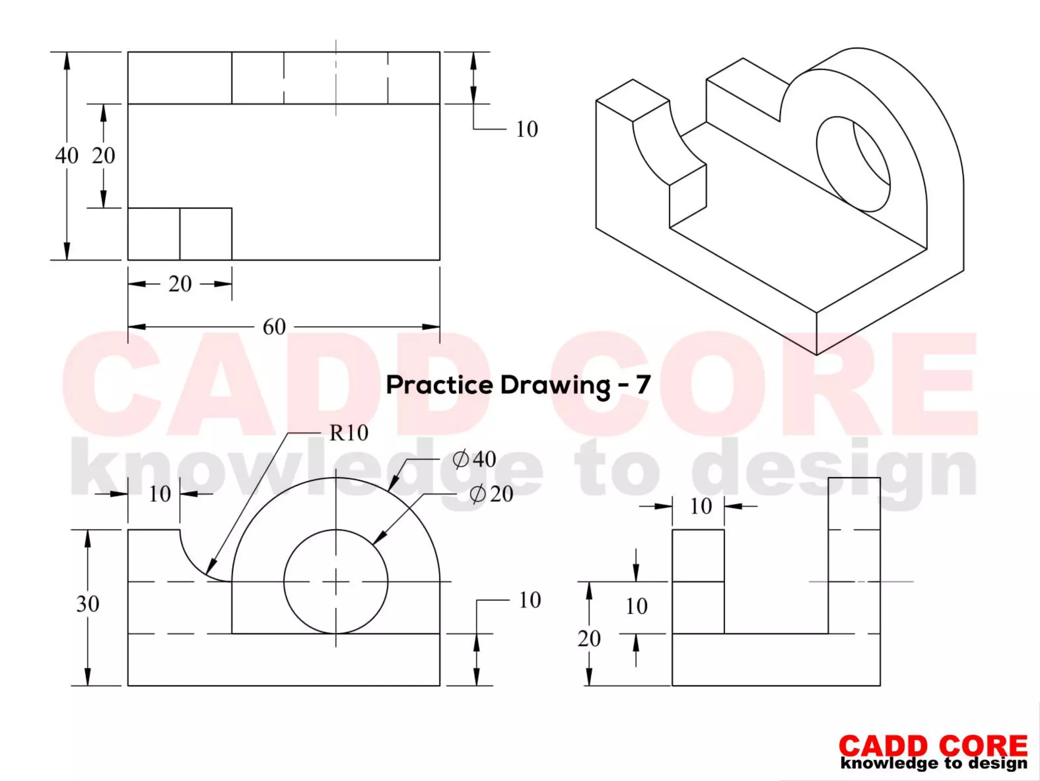 CAD Exercise Drawing | PDF