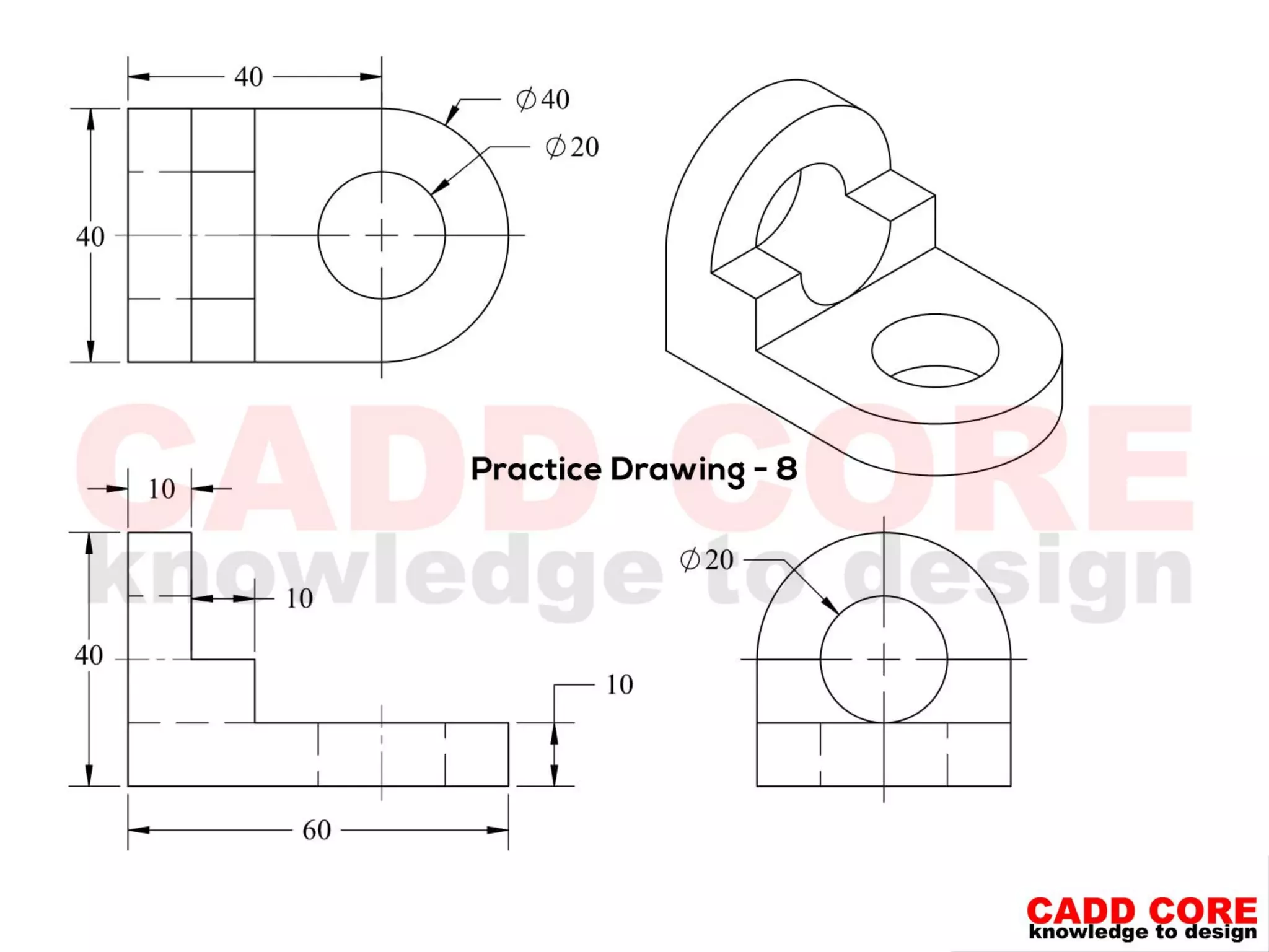 CAD Exercise Drawing | PDF