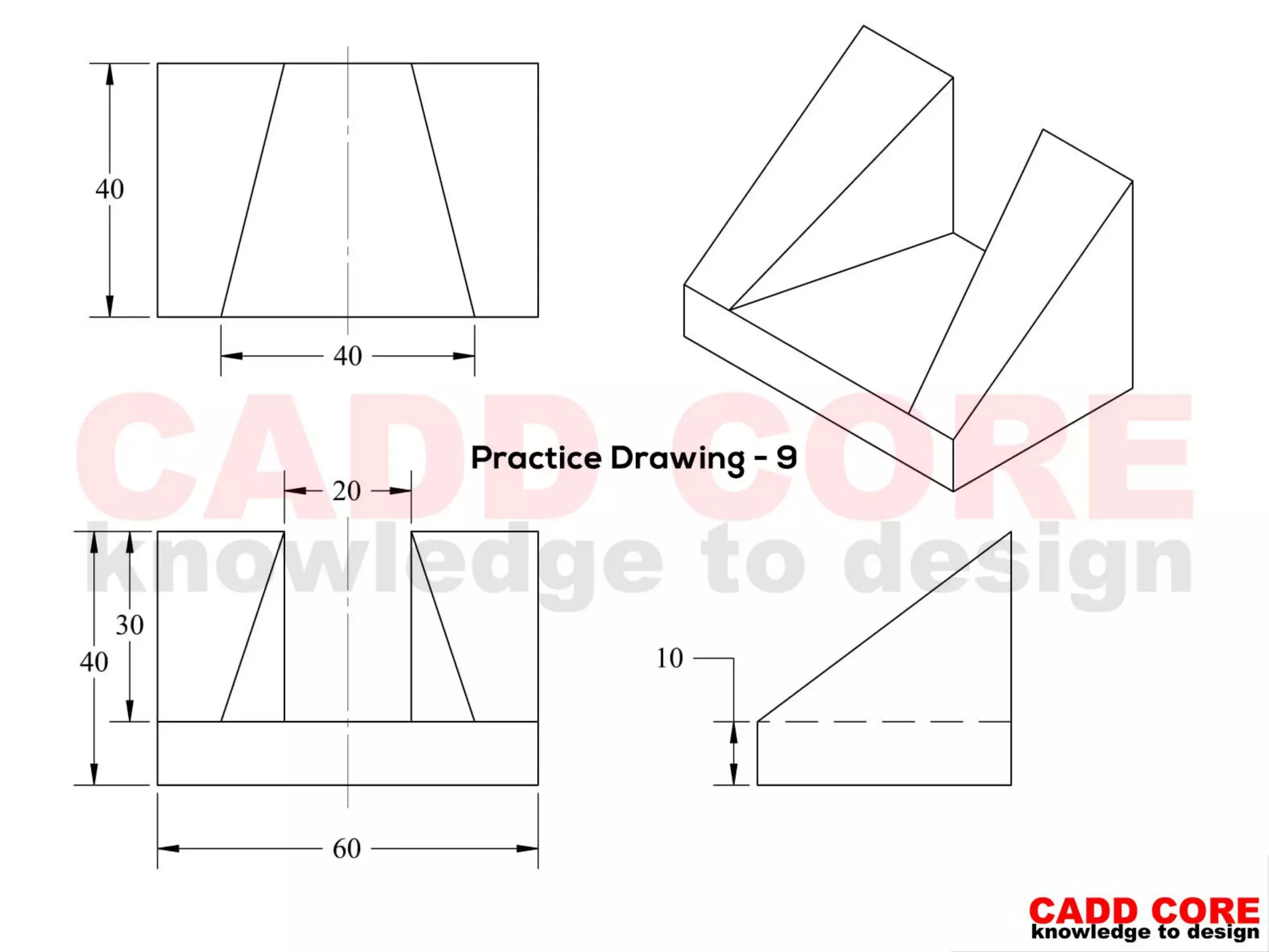 CAD Exercise Drawing | PDF