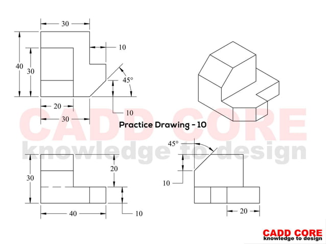 CAD Exercise Drawing | PDF