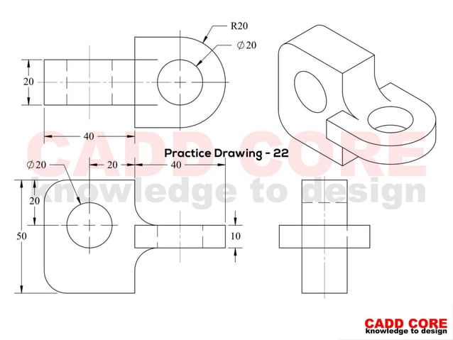 CAD Exercise Drawing | PDF