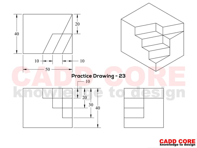 CAD Exercise Drawing | PDF