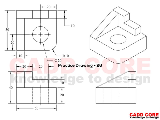CAD Exercise Drawing | PDF