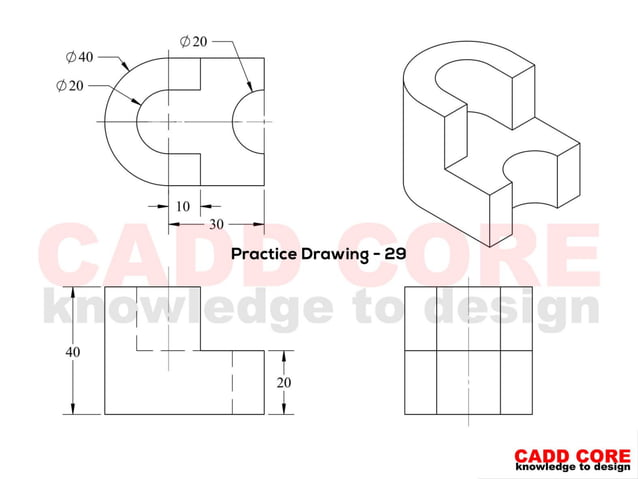 CAD Exercise Drawing | PDF