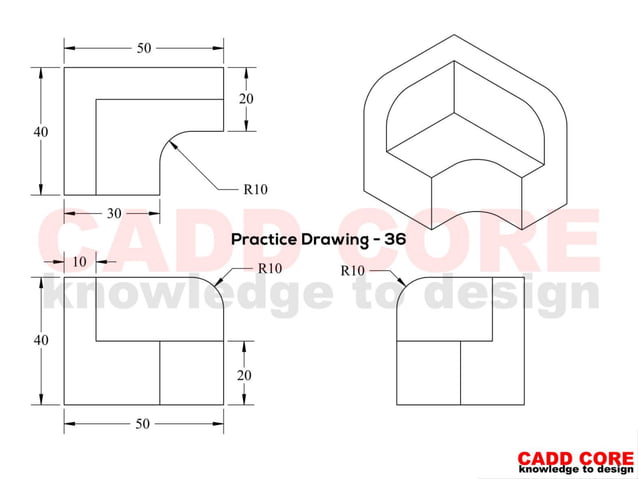 CAD Exercise Drawing | PDF