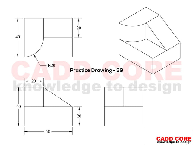 CAD Exercise Drawing | PDF