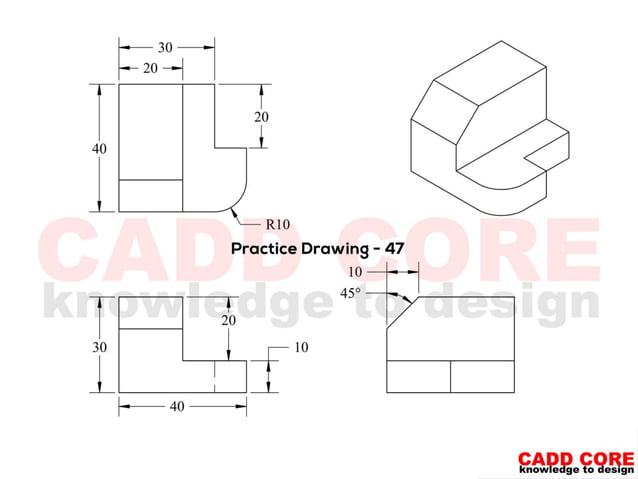 CAD Exercise Drawing | PDF
