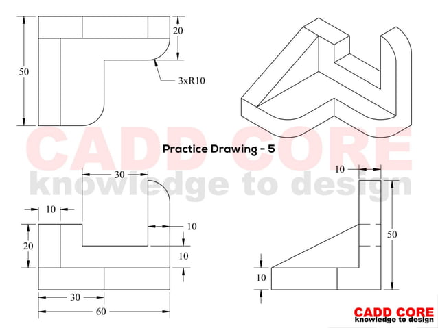 CAD Exercise Drawing | PDF