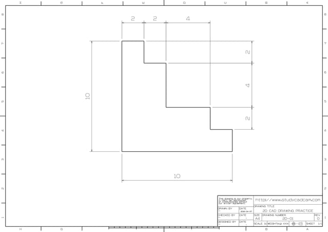 Cad exercises sample 003 | PDF