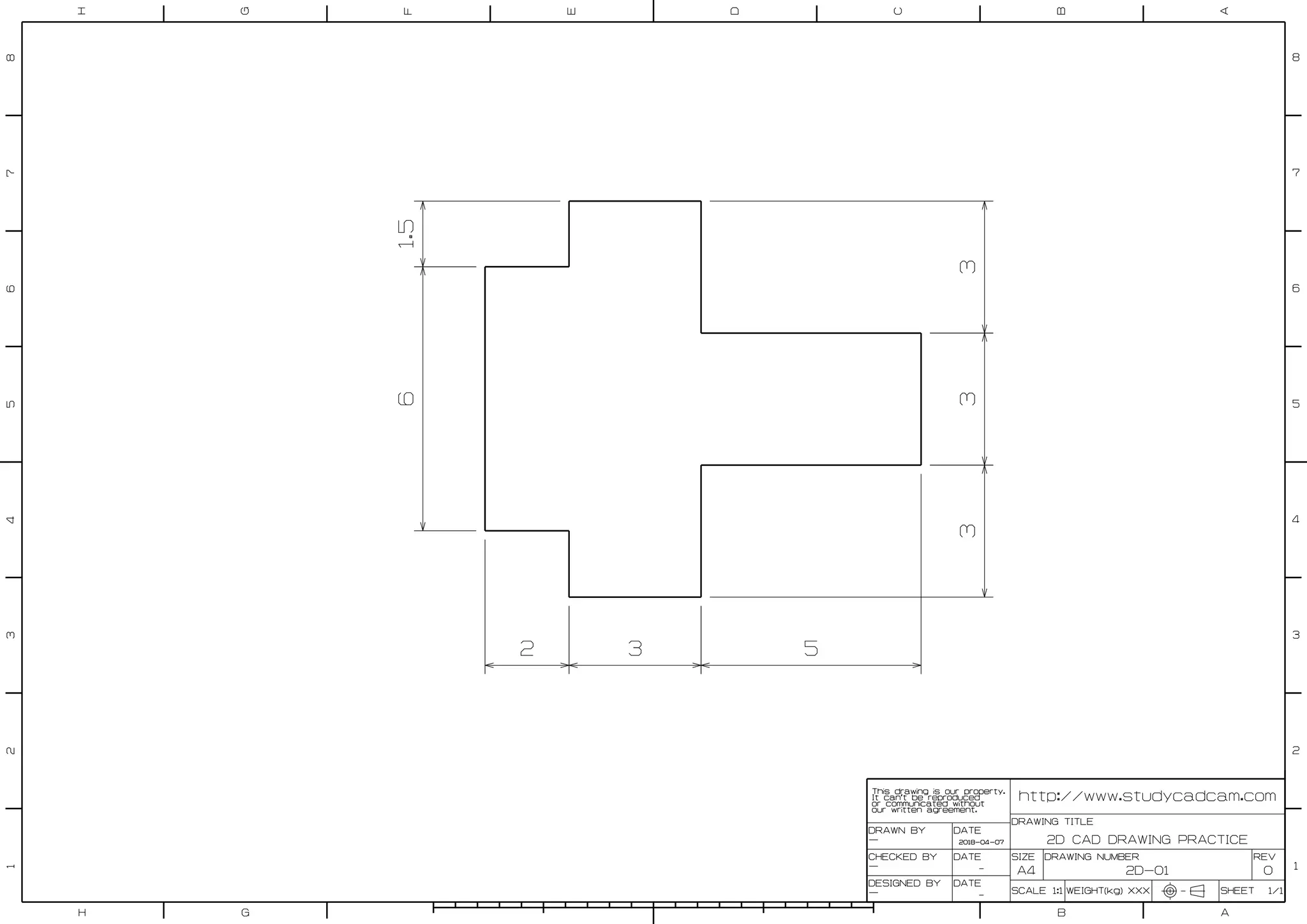 Cad exercises sample 004 | PPT
