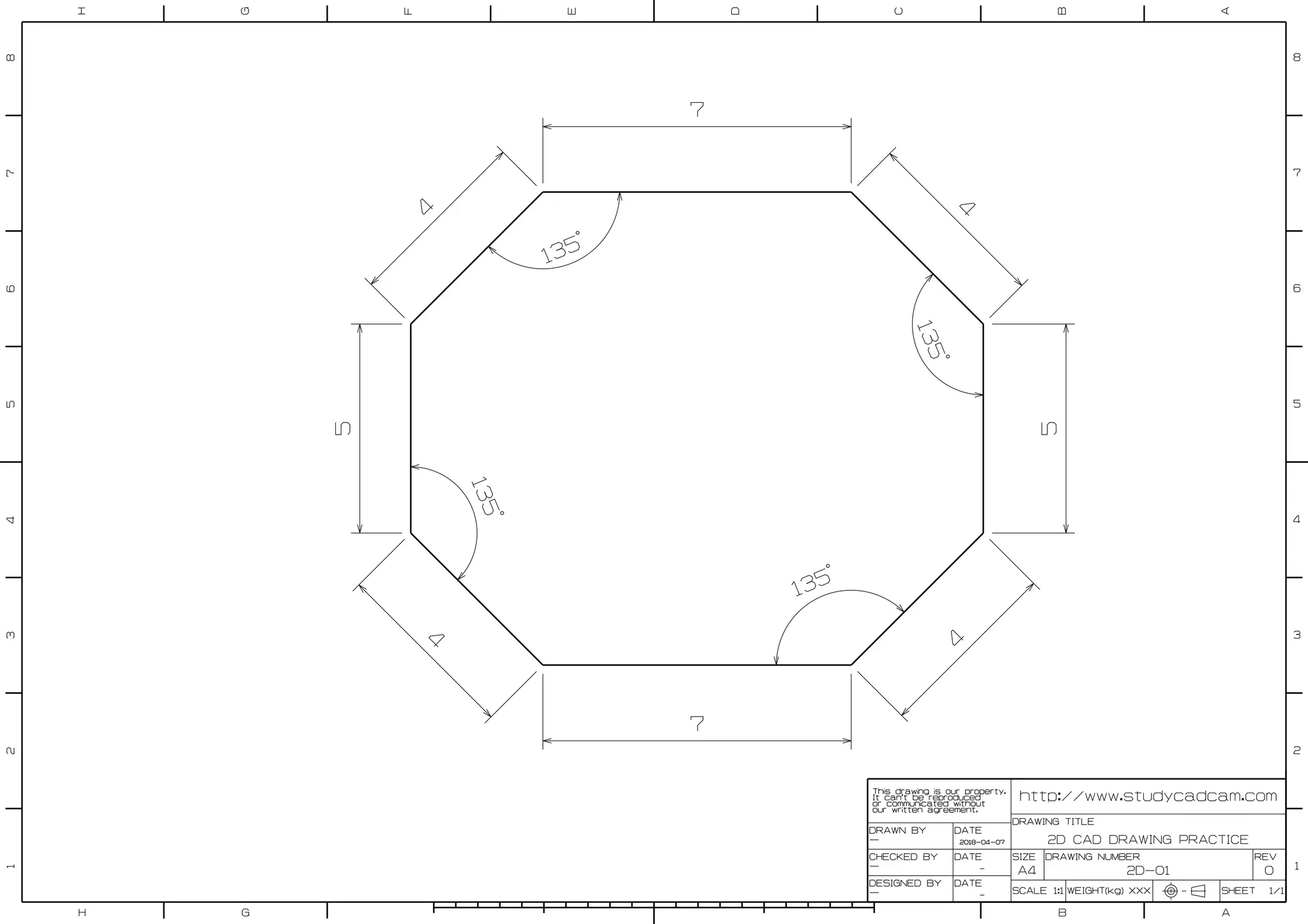 Cad exercises sample 009 | PPT