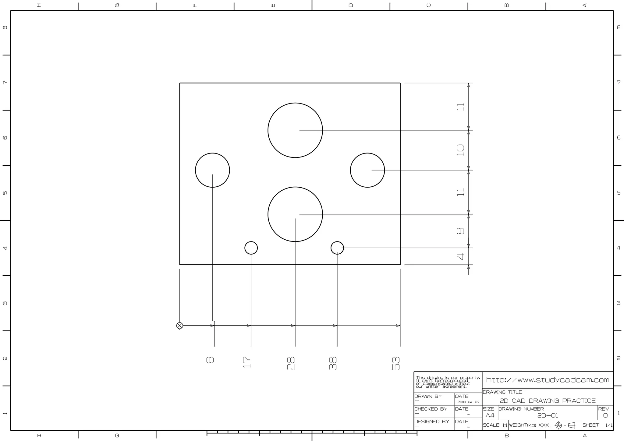 Cad exercises sample 017 | PPT