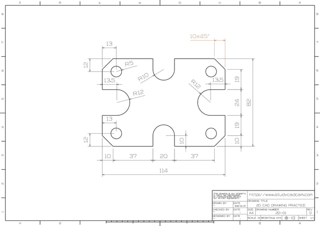 Cad exercises sample 019 | PDF