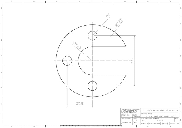 Cad exercises sample 020 | PDF
