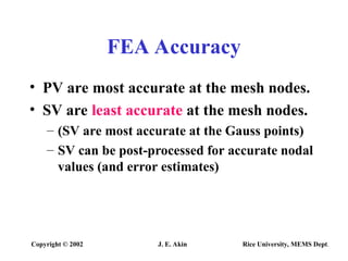 Fea analysis on structure. It provides the basic of fea | PPT