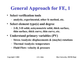 Fea analysis on structure. It provides the basic of fea | PPT