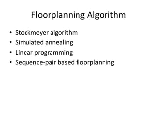 CAD: Floorplanning | PPT