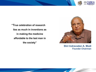 Cadila Pharmaceuticals corporate presentation | PDF