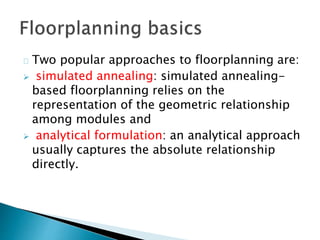 CAD: introduction to floorplanning | PPT