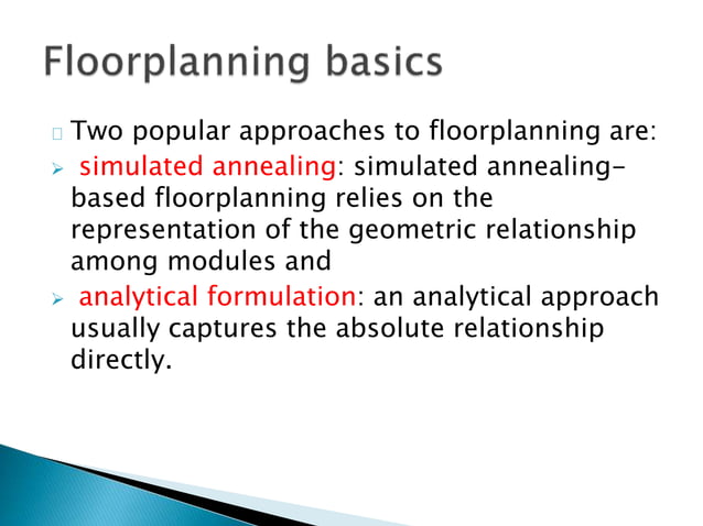 CAD: introduction to floorplanning | PPT
