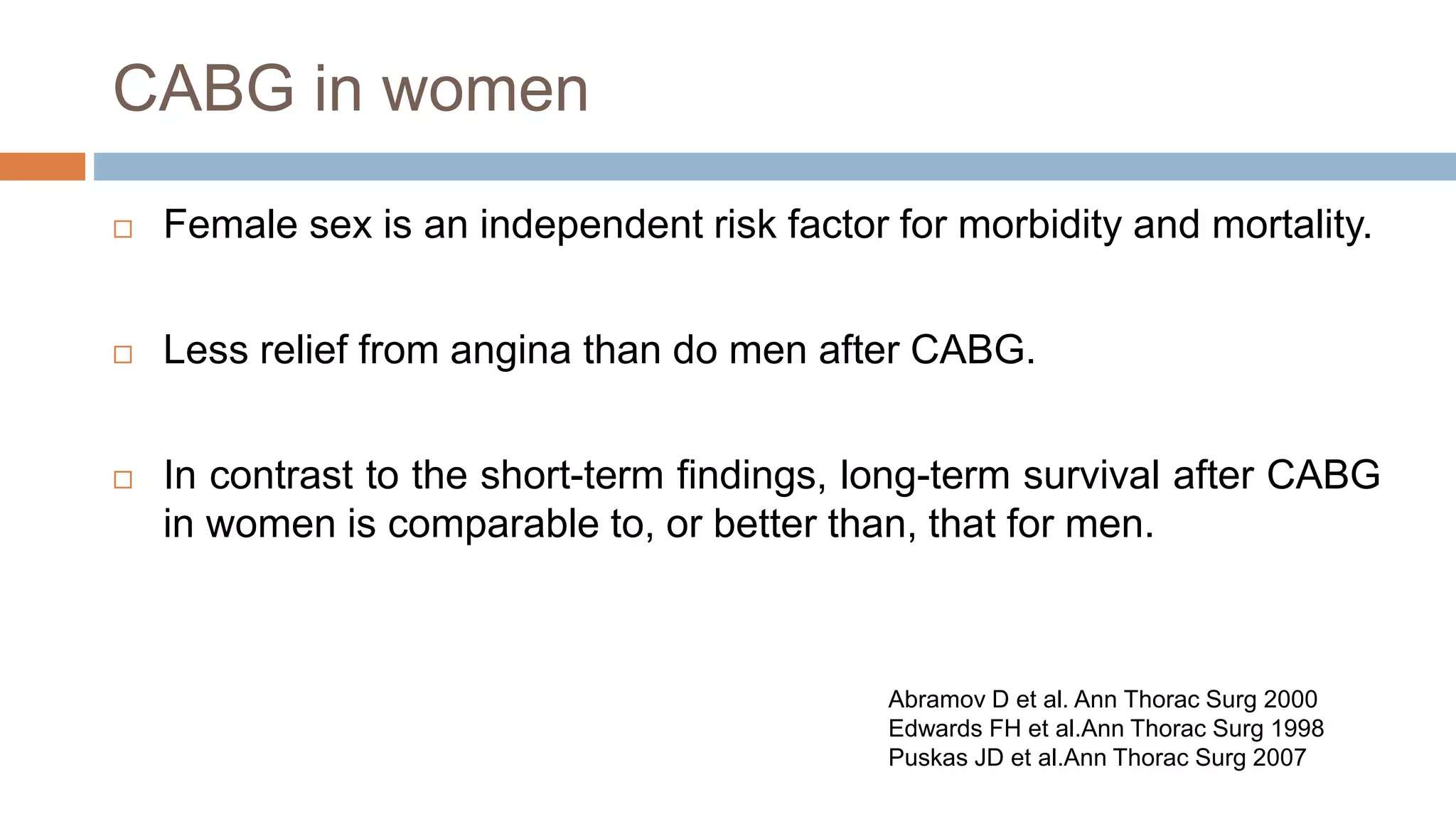 CORONARY ARTERY DISEASE(CAD) in WOMEN | PPTX